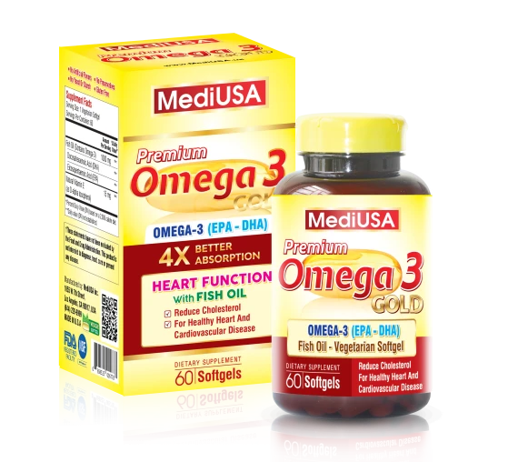 Thực phẩm bảo vệ sức khỏe Premium Omega3 Gold Lọ 60 viên