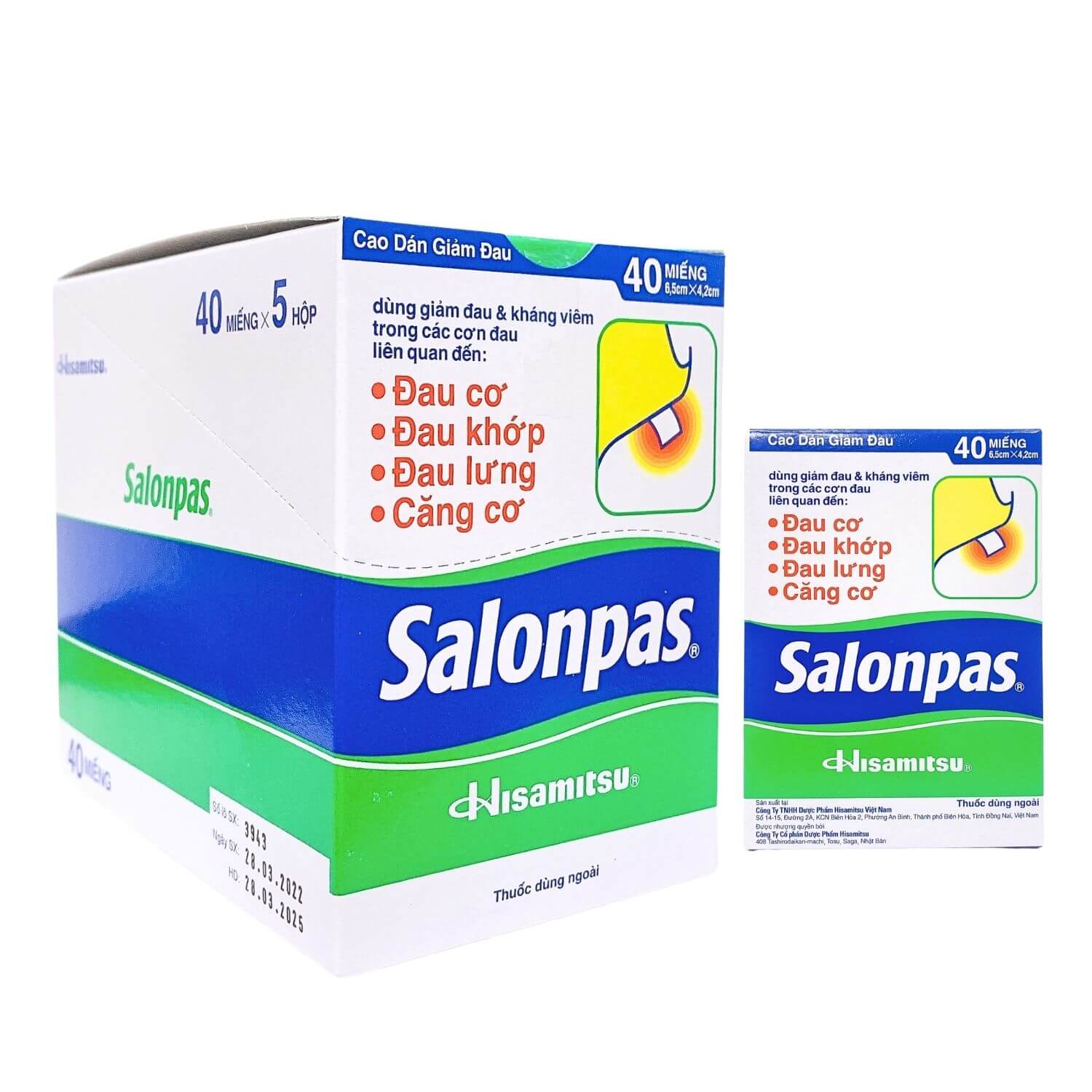 Salonpas 40 B 5 X 4 Bao X 10 Mi ng